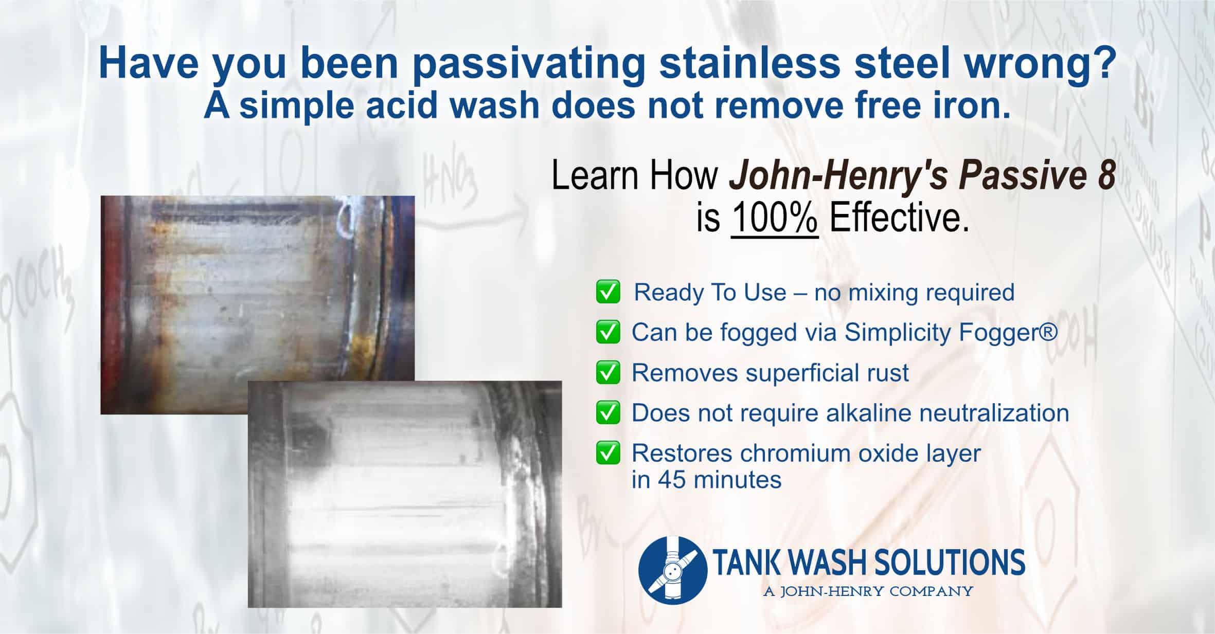 Passivate | Tank Wash Solutions